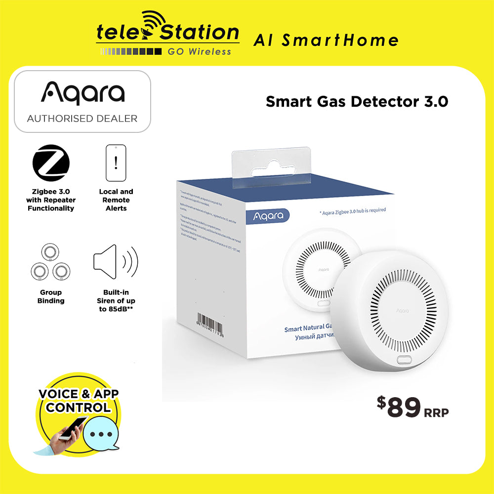 Aqara Smart Gas Detector 3.0 – Telestation AI SmartHome