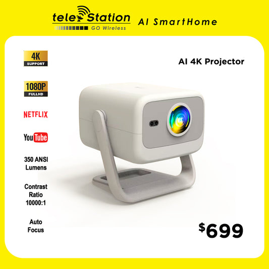AI 4K Projector – Telestation AI SmartHome