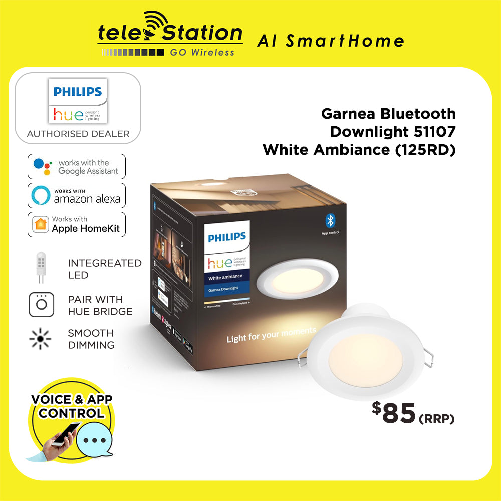 Philips Hue 51107 HUE White Ambiance Downlight 125RD – Telestation AI ...