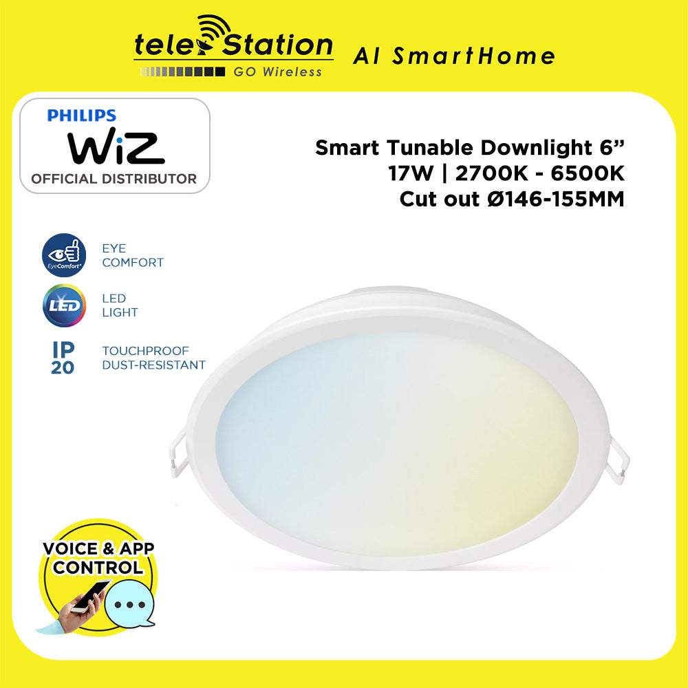 [BUNDLE] 10 x Philips Wiz 5"/6” Tunable White Downlight 17W + Installa ...