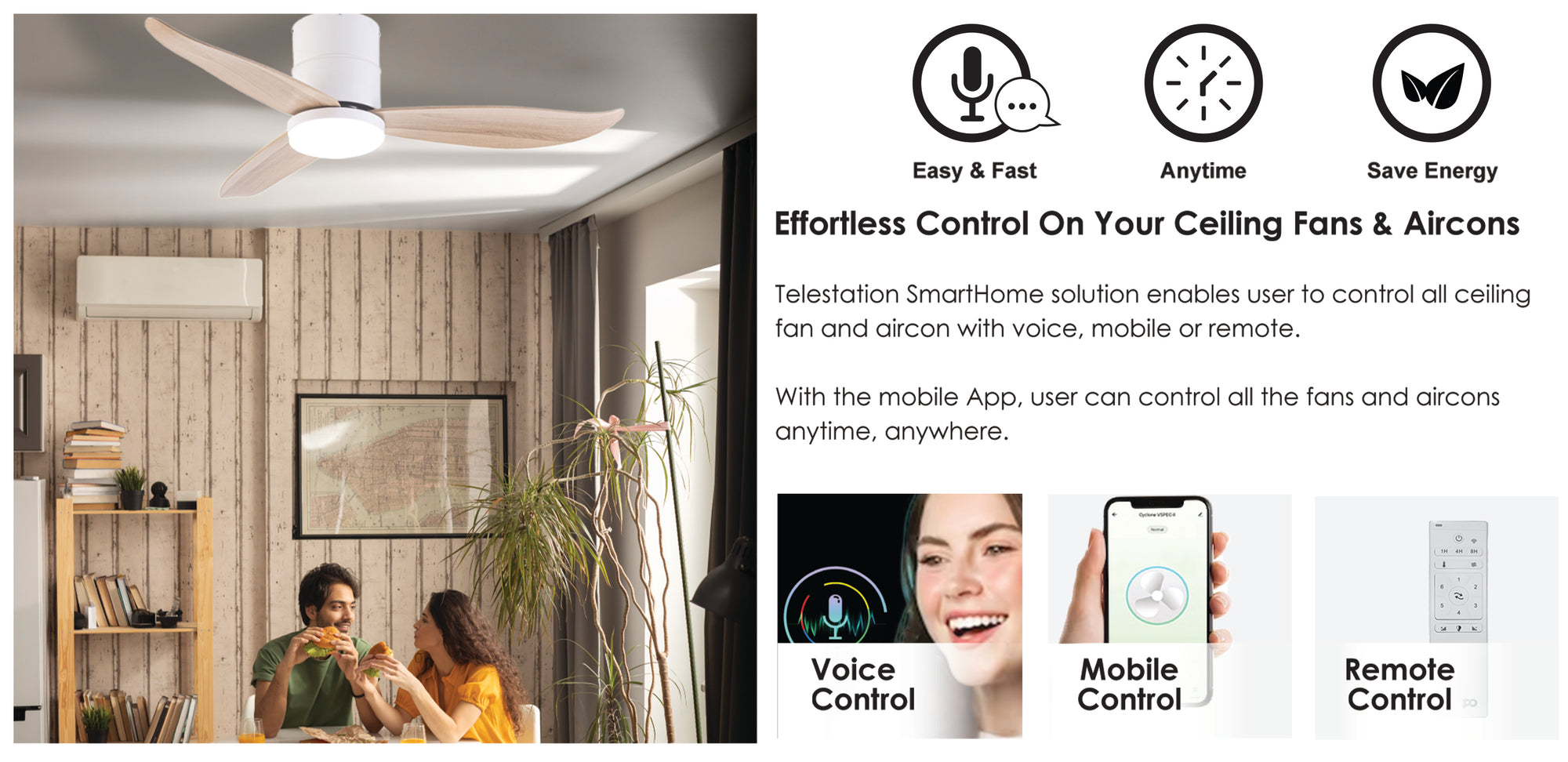 Make Fan & Aircon* SMART – Telestation AI SmartHome