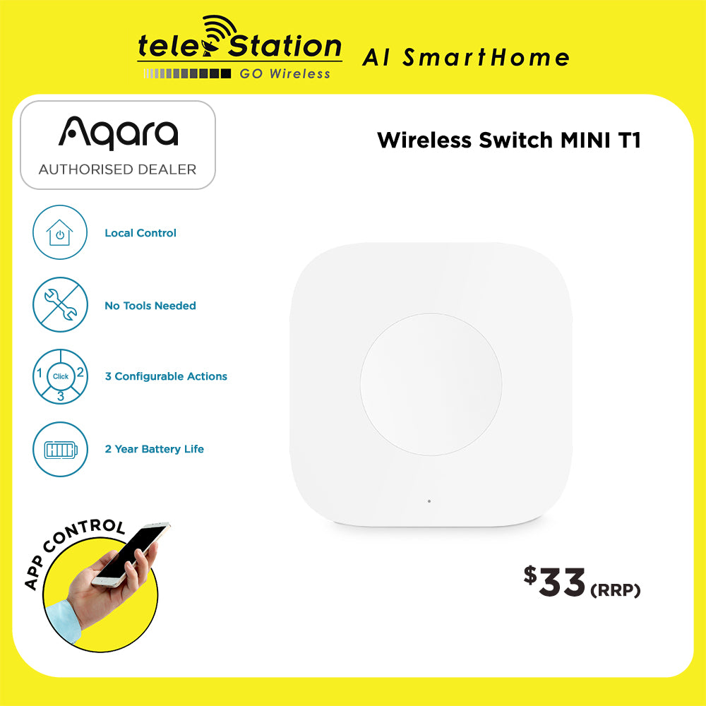 Aqara Wireless Mini Switch T1 – Telestation AI SmartHome